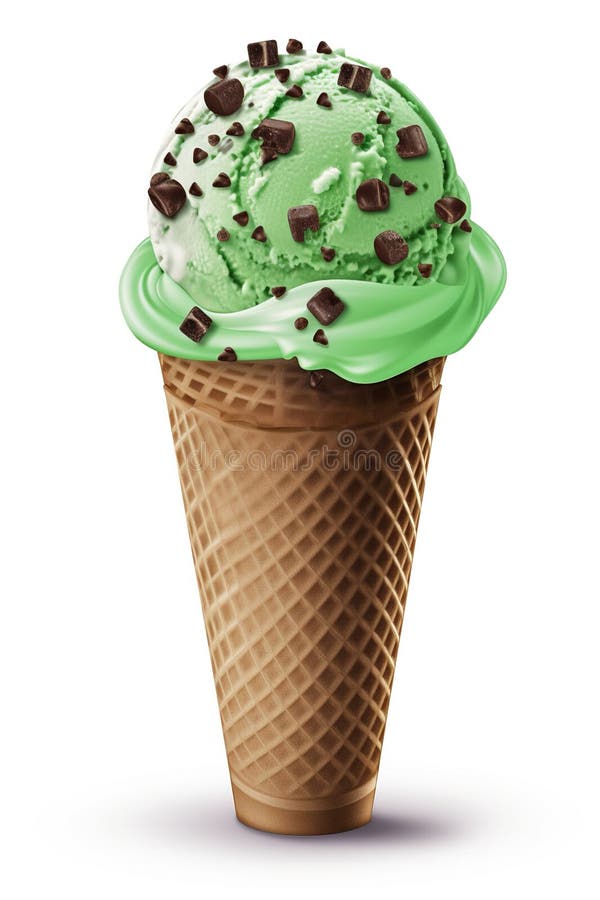 A Cone Of Chocolatey Mint Bliss Mint Chocolate Ice Cream Cone