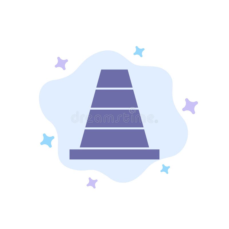 Cone, Construction, Tool Blue Icon on Abstract Cloud Background Stock ...