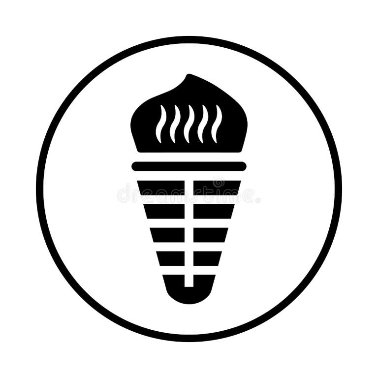 Cone, Cream, Sweet Icon. Black Vector Graphics Stock Vector ...