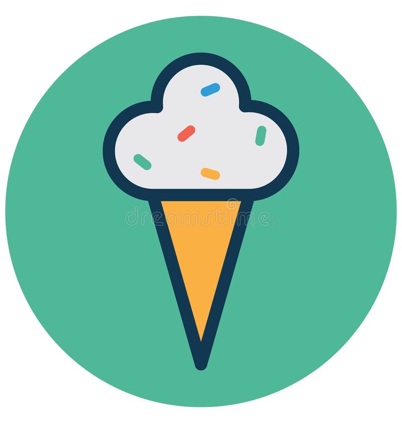 Cone, Cup Cone Isolated Vector Icon that Can Easily Modify or Edit ...