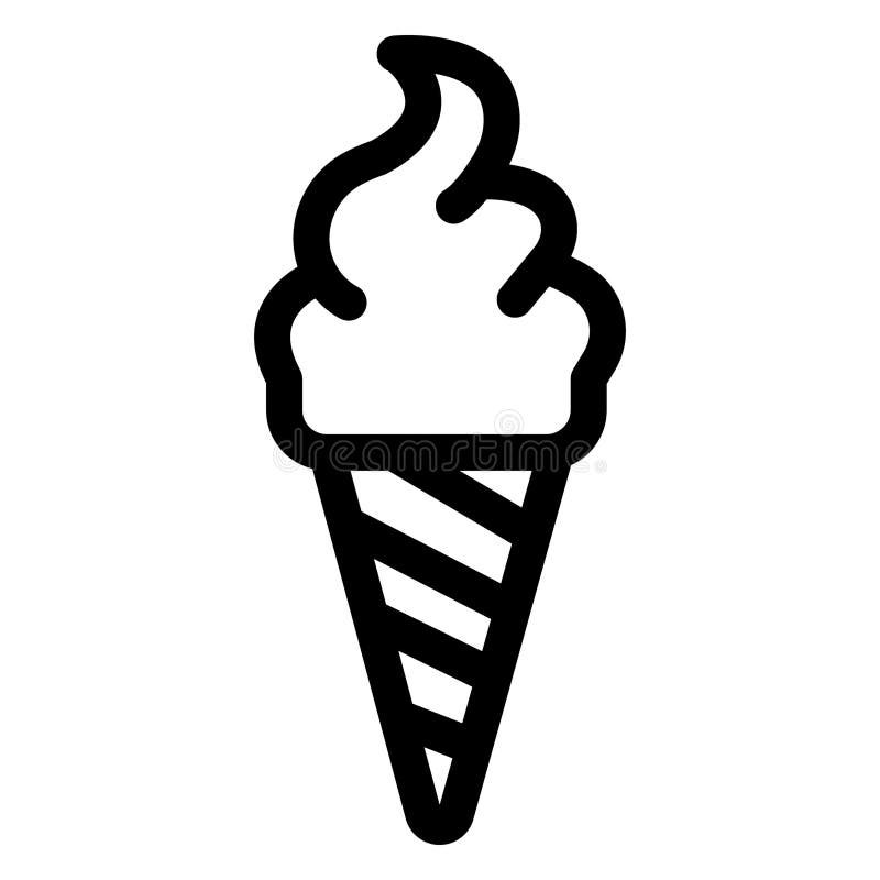 Cone, Cup Cone Isolated Vector Icon Which Can Easily Modify or Edit ...