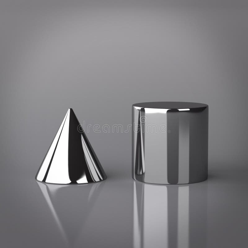 Cone and Cylinder stock illustration. Illustration of digitally - 28930576