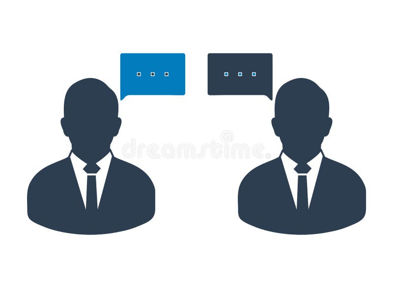 Conversation Icon. Flat Style Vector. Ilustração do Vetor - Ilustração ...