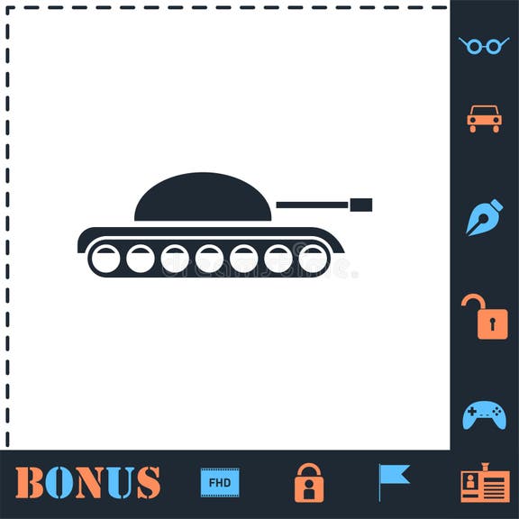 ?cone Do Ex?rcito Do Tanque Horizontalmente Ilustração do Vetor ...