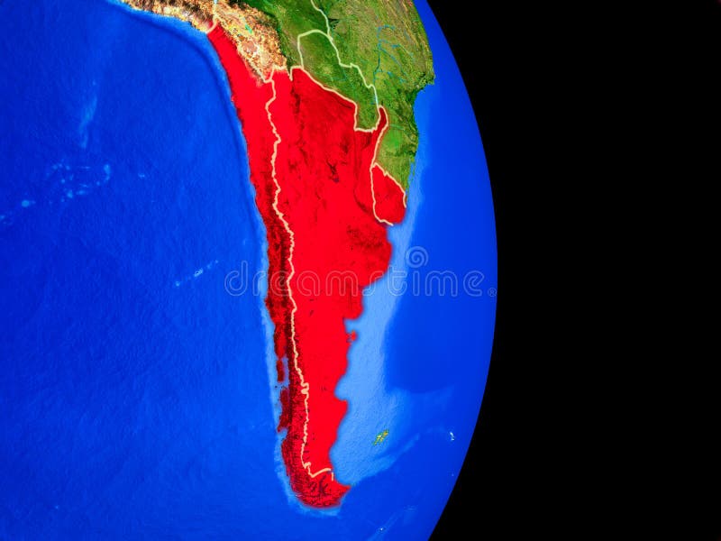 Cone Do Sul Com As Bandeiras No Mapa Ilustração Stock - Ilustração de ...