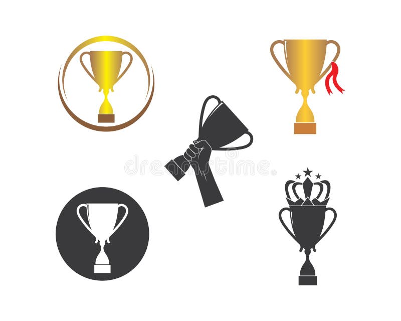 Trophy Illustration Logo Vector Icon Ilustração do Vetor - Ilustração ...