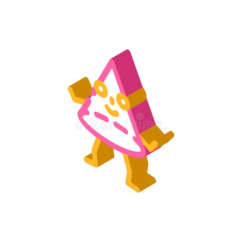 Cone Geometric Shape Character Isometric Icon Vector Illustration Stock ...