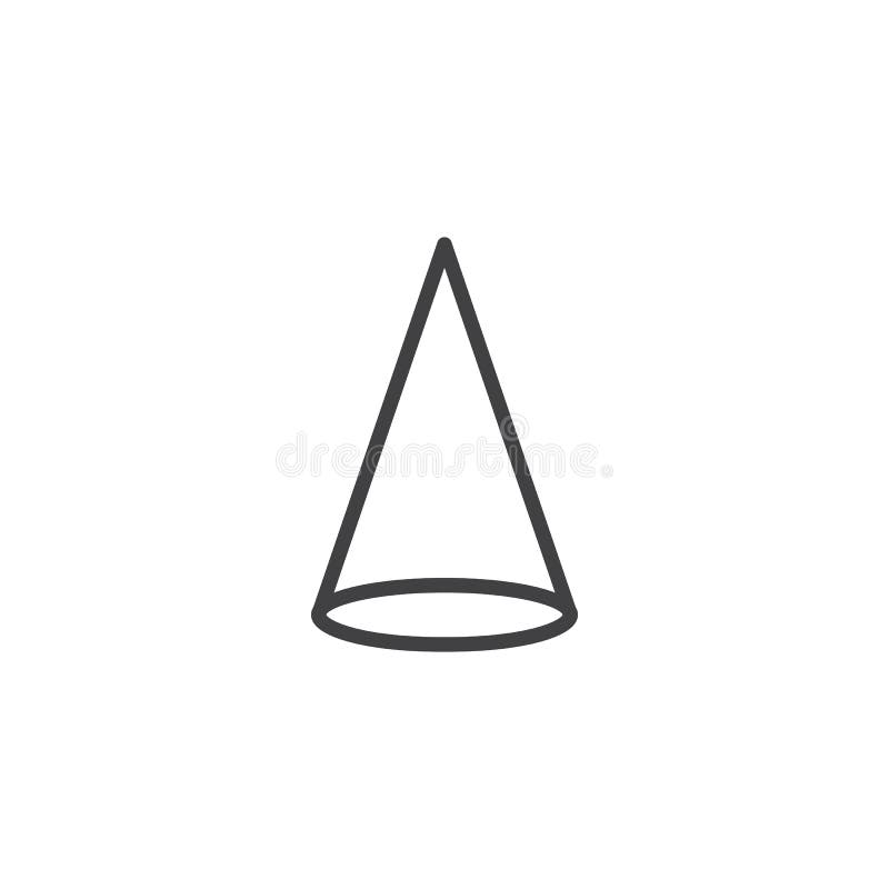 Cone Geometrical Figure Outline Icon Stock Vector - Illustration of ... Cone Geometrical Figure Outline Icon Stock Vector - Illustration of ...