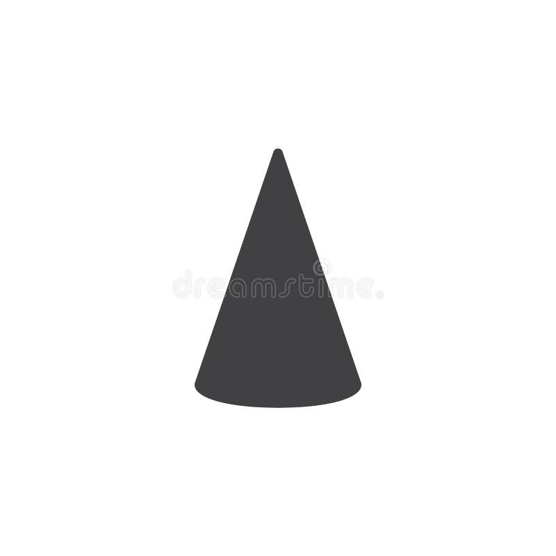 Cone Geometrical Figure Vector Icon Stock Vector - Illustration of ...