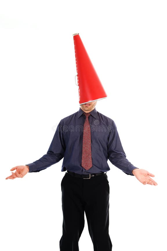 Cone head man stock photo. Image of person, enthusiasm - 4695562