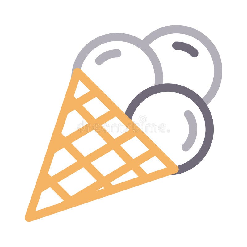 Cone Ice Pack Vector L Color Line Icon Stock Vector - Illustration of ...