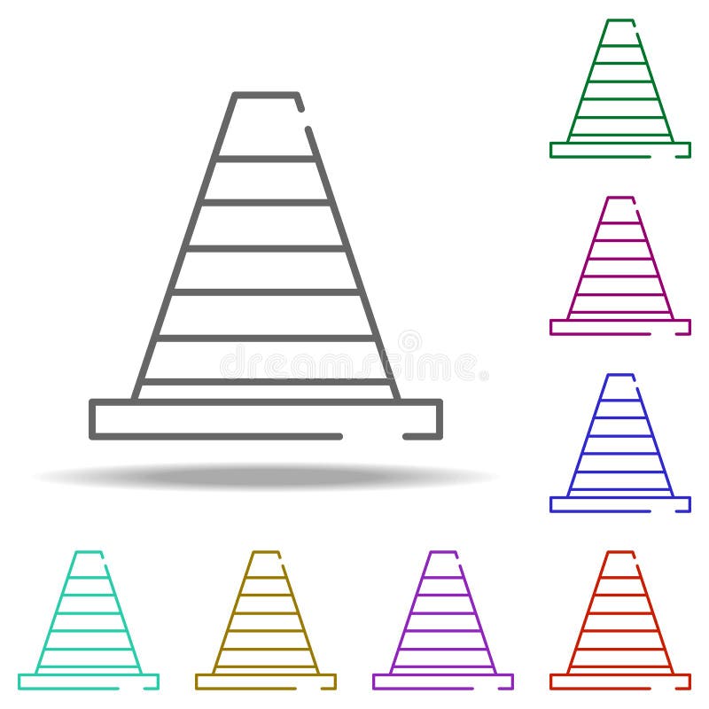 Cone Icon. Elements of Construction in Multi Color Style Icons Stock ...