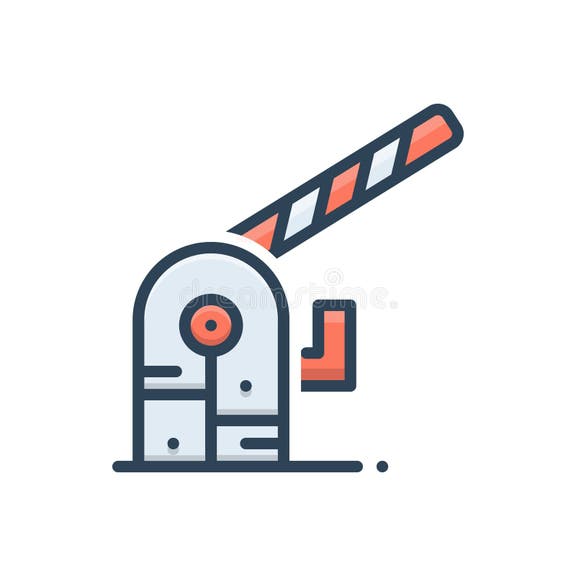 Color Illustration Icon for Cone, Taper and Traffic Stock Illustration ...