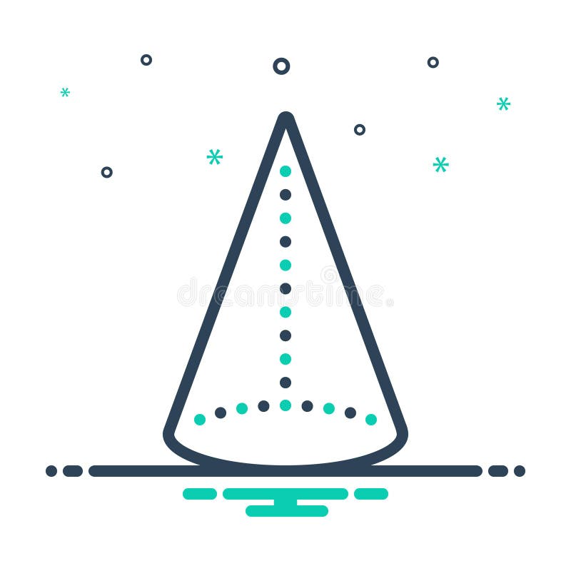 Mix Icon for Cone, Traffic Cone and Safety Stock Vector - Illustration ...