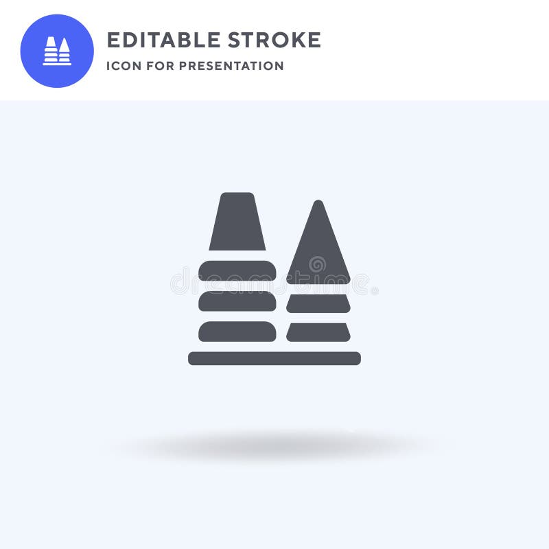 Cone Icon Vector, Filled Flat Sign, Solid Pictogram Isolated on White ...