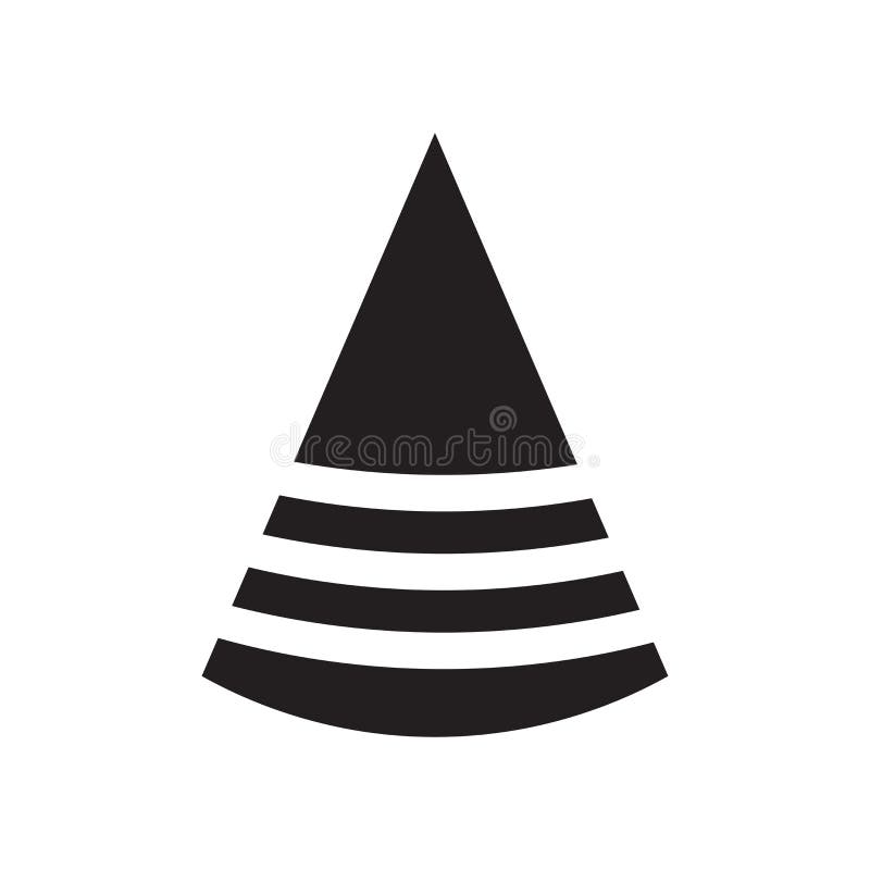 Cone Icon Vector Sign and Symbol Isolated on White Background, Cone ...