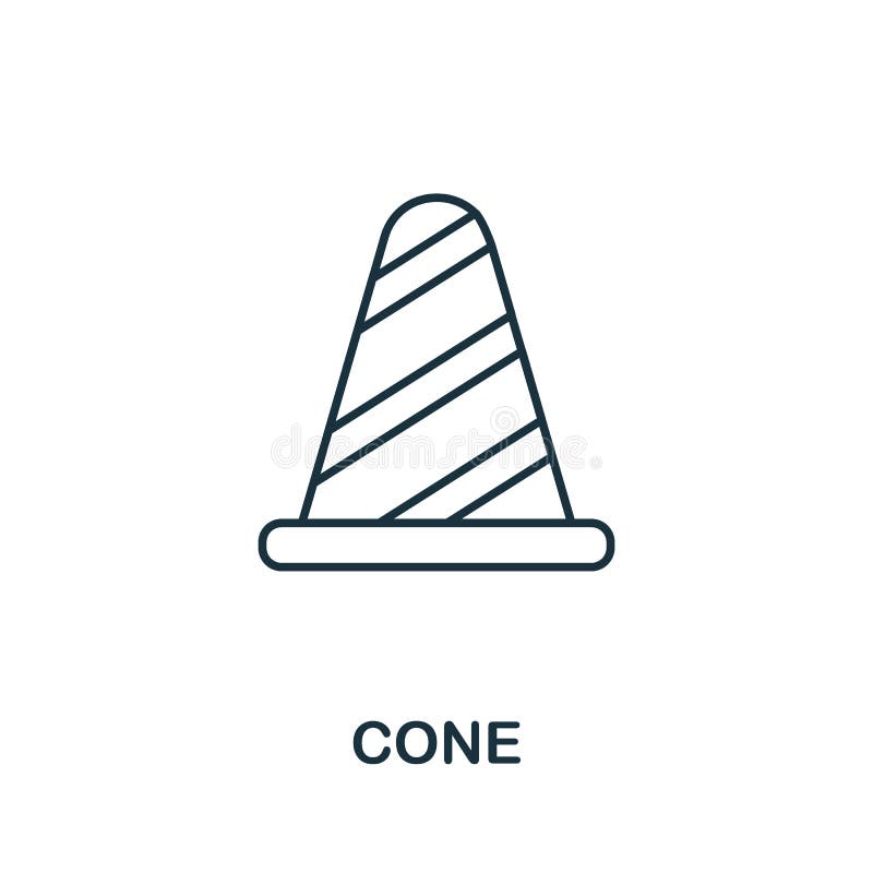 Cone Line Icon. Thin Style Element from Construction Tools Icons ...