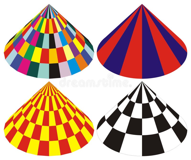 Cone Made With Rectangle Shapes Stock Vector - Illustration of class ...