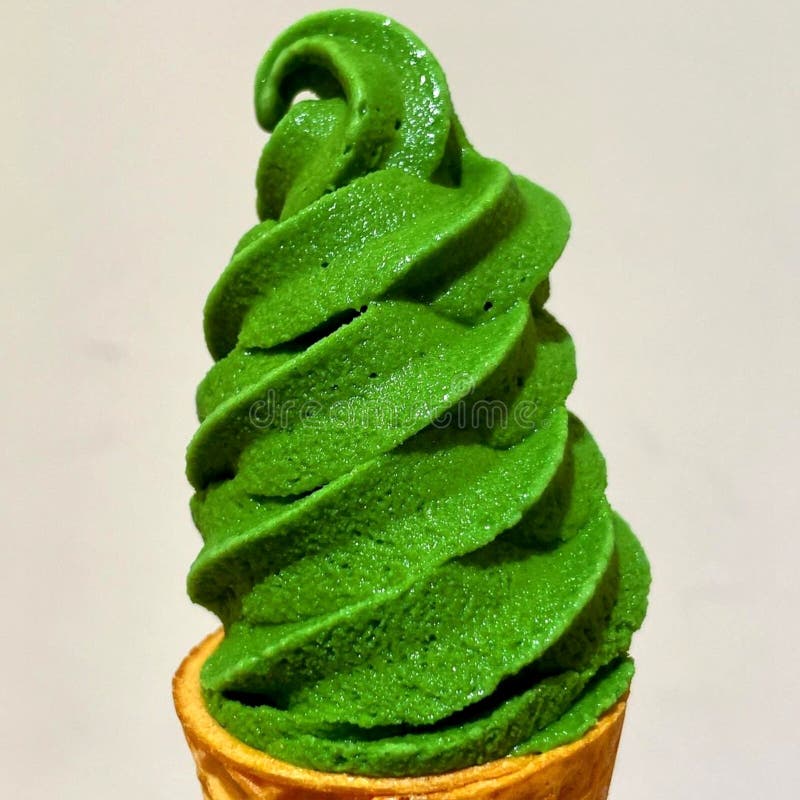 A cone of matcha ice cream stock photo. Image of cone - 327026462