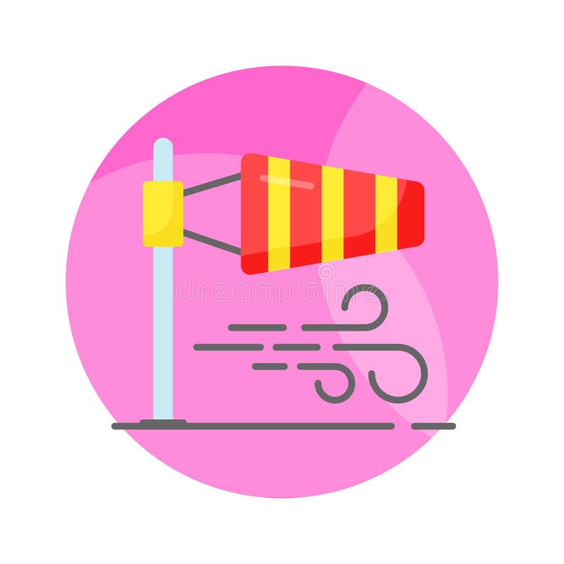 A Cone Mounted On A Mast Showcasing Windsock Icon Getting Weather Forecasting Tool Editable