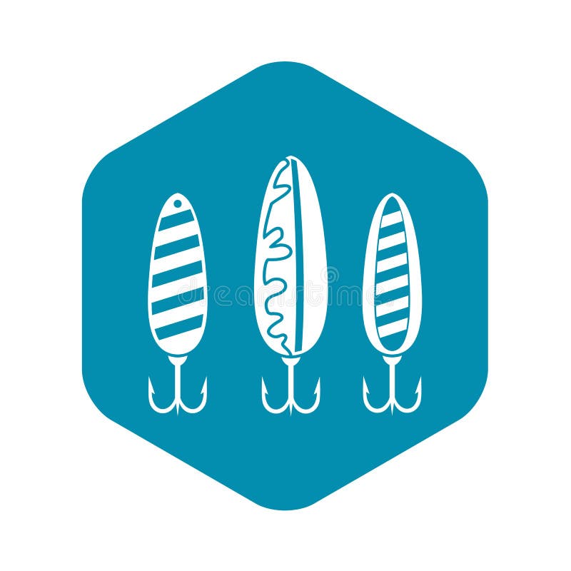 Plastic Fishing Lure Icon, Simple Style Ilustração do Vetor ...