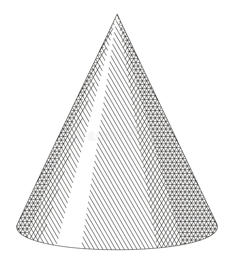 Cone stock illustration. Illustration of cone, lined - 56530733