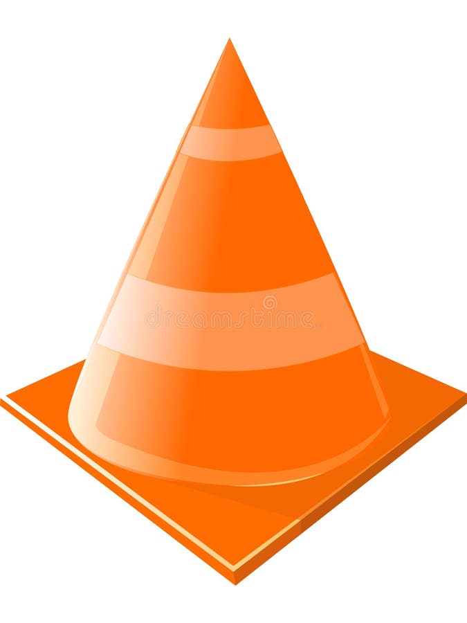Cone road sign stock illustration. Illustration of clipart - 13485881