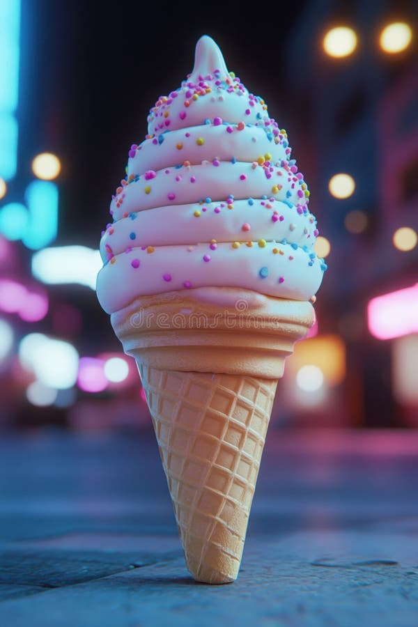 Cone Scream stock image. Image of summertime, cream - 389919597