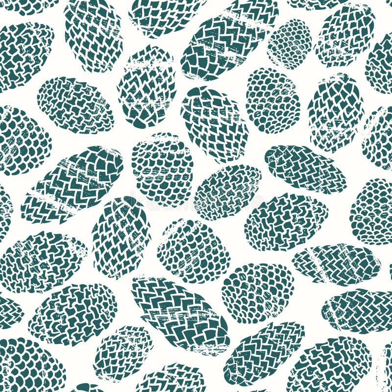 Cone seamless pattern. stock vector. Illustration of winter - 70766036