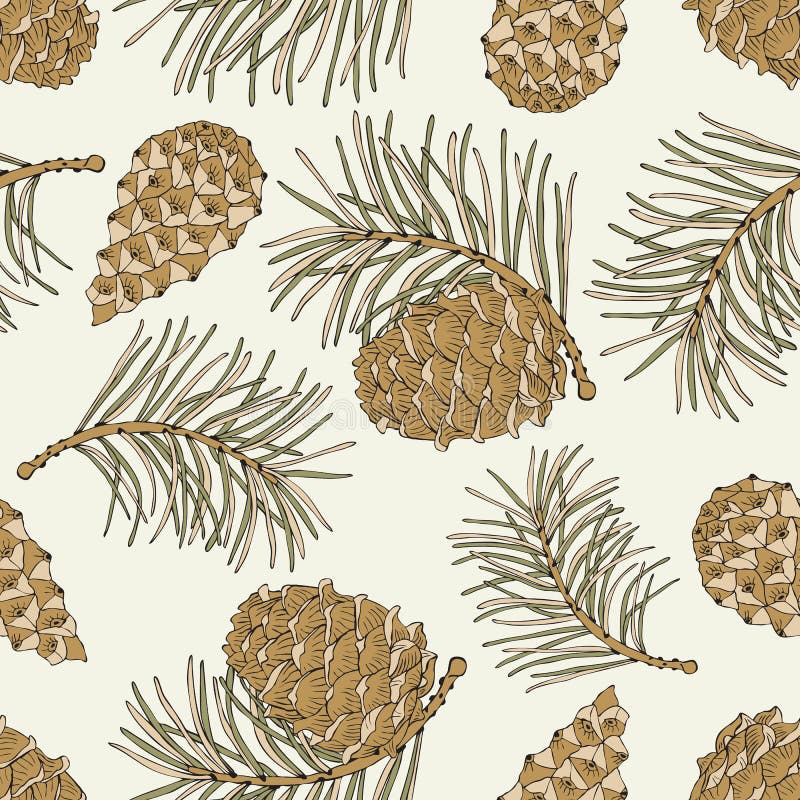 Cone Seamless Pattern. Vector Illustration Stock Vector - Illustration ...