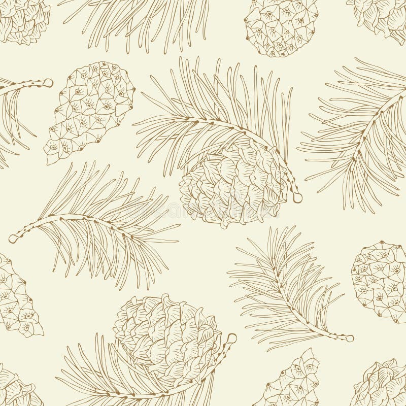 Cone Seamless Pattern. Vector Illustration Stock Vector - Illustration ...