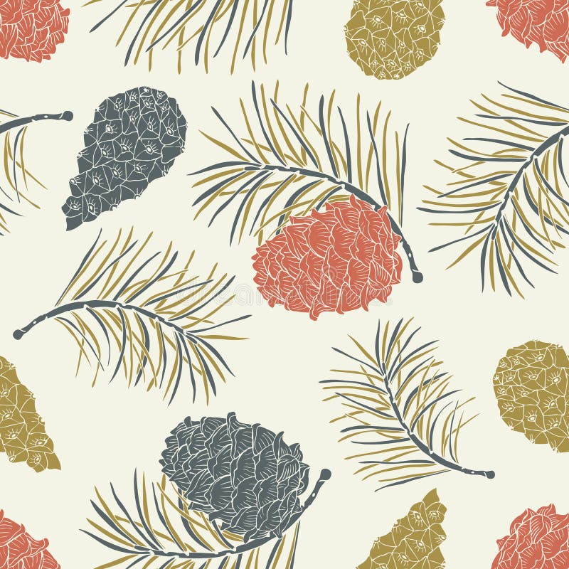 Cone Seamless Pattern. Vector Illustration Stock Vector - Illustration ...