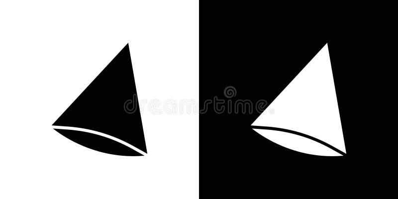 Cone Shape 3D Icon Isolated Flat Vector in Outline Stock Illustration ...