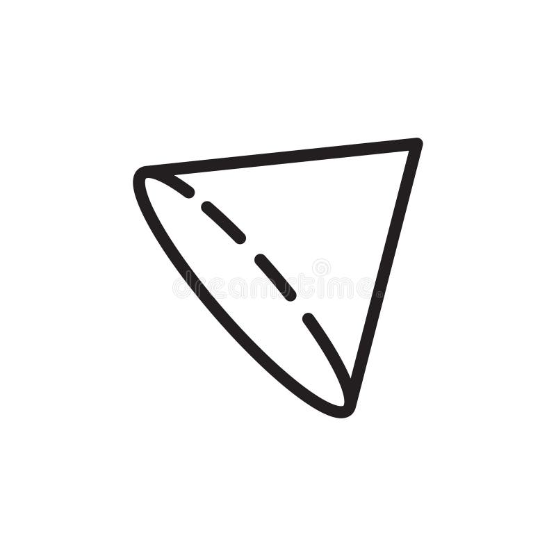 Cone Shape 3D Icon Outline Vector for Web Ui Stock Vector ...