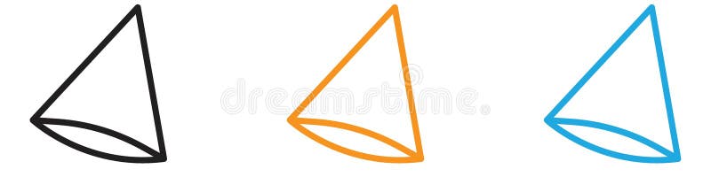 Cone Shape 3D Vector Logo Set Collection for Web App Ui Stock Vector ...