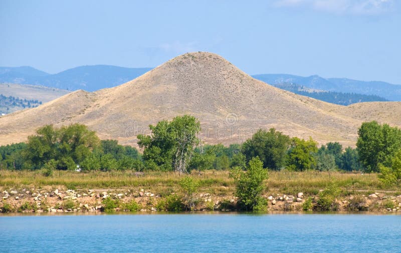 Cone Shaped Mountain on the Colorado Prairie Stock Image - Image of ...