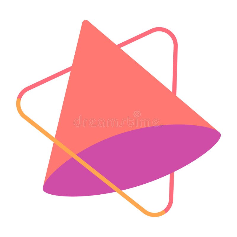 Cone with Triangle Frame Brochure Element Design Stock Vector ...