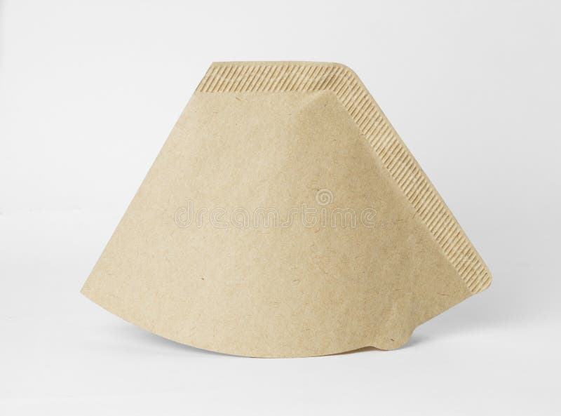 Cone Type Brown Coffee Filter Isolated Stock Photos - Free & Royalty ...