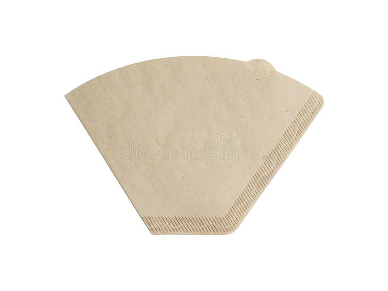 Cone Type Brown Coffee Filter Isolated Stock Image - Image of routine ...