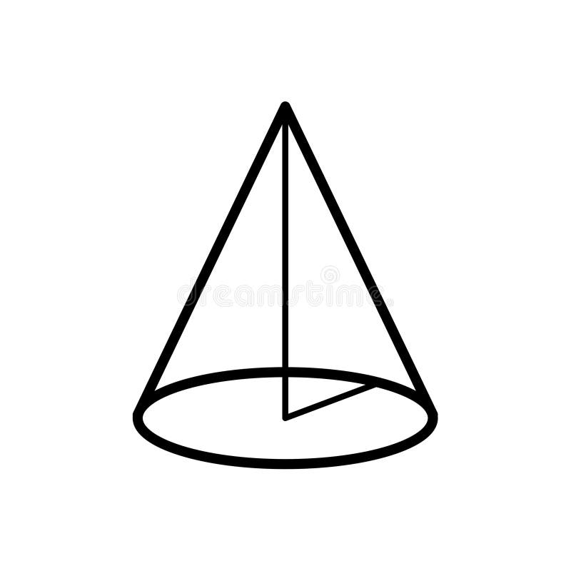 Cone - vector icon stock vector. Illustration of vector - 347189001