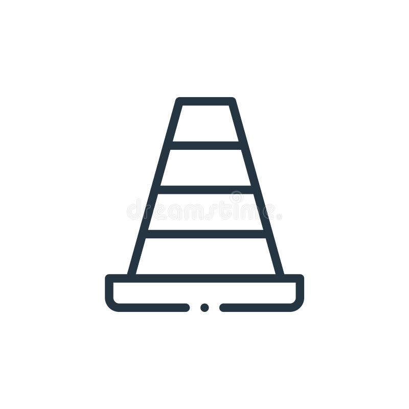 Cone Vector Icon Isolated on White Background. Outline, Thin Line Cone ...