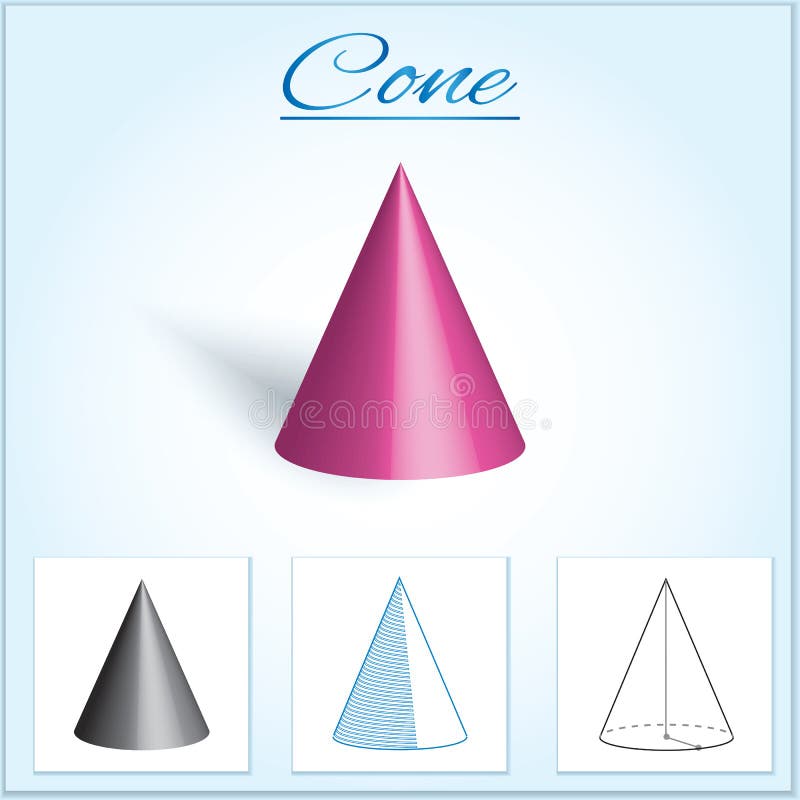 Cone. Volumetric Geometrical Figure with Examples of Such Objects Form ...