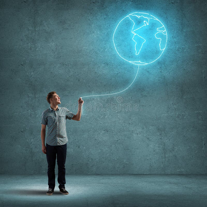 Conectado com o mundo foto de stock. Imagem de acima - 59481186