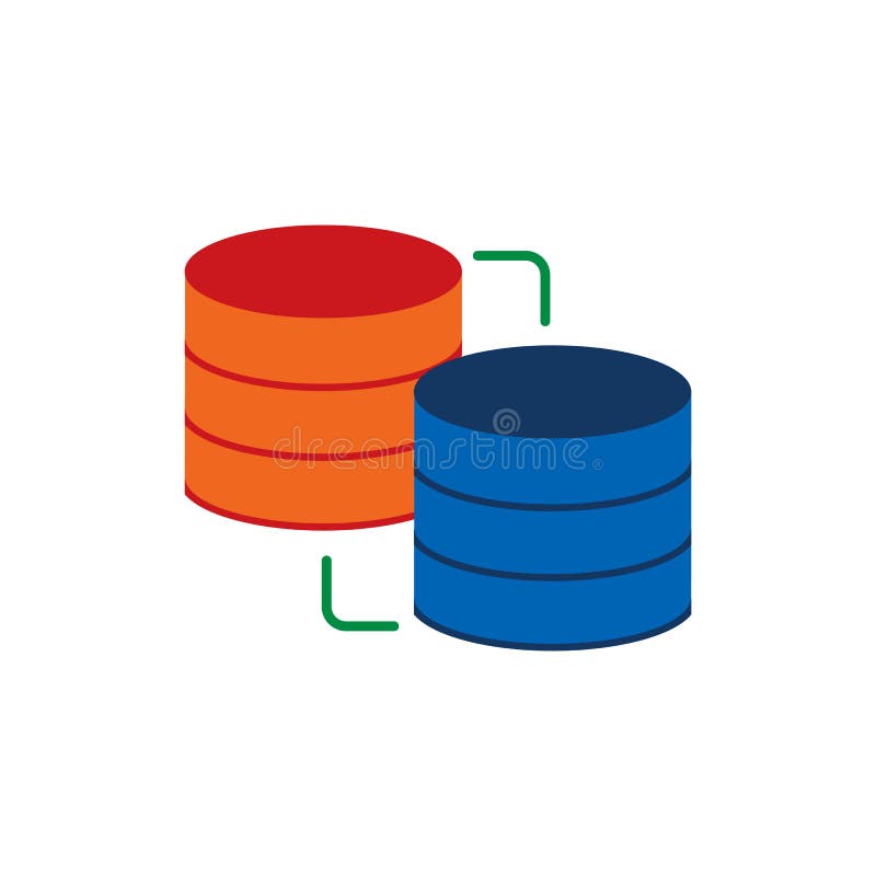 Conecte La Base De Datos Logo Icon Design Ilustración del Vector ...