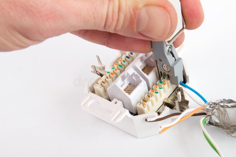 Conecte Un Socket De La Red Imagen de archivo - Imagen de broadband ...