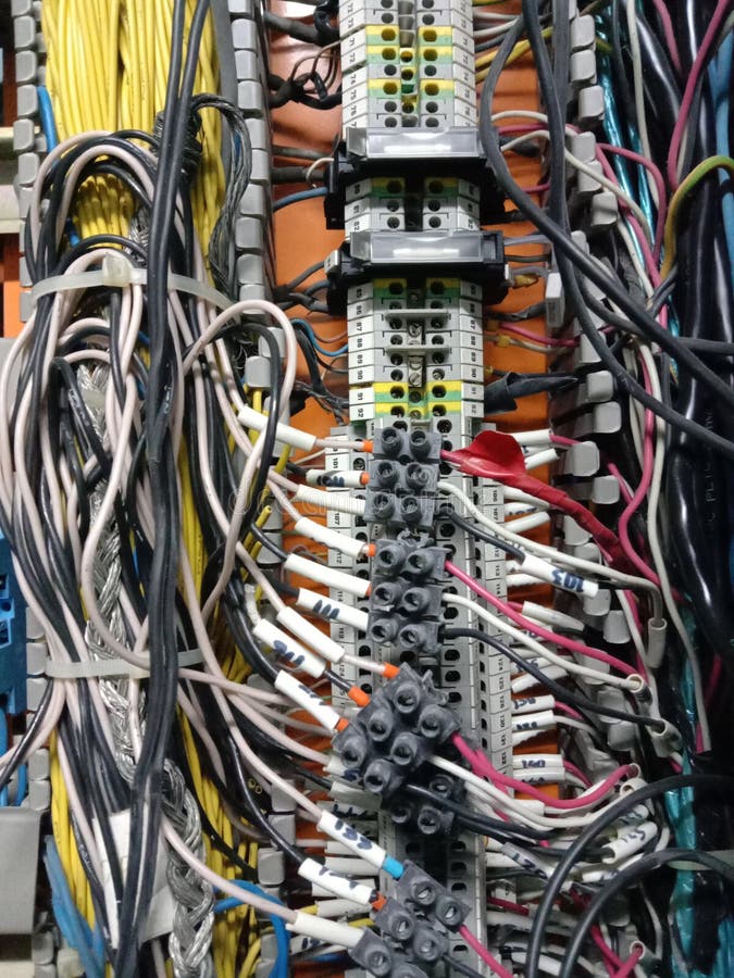 Conection Cable Inside Panel Stock Image - Image of electronics ...
