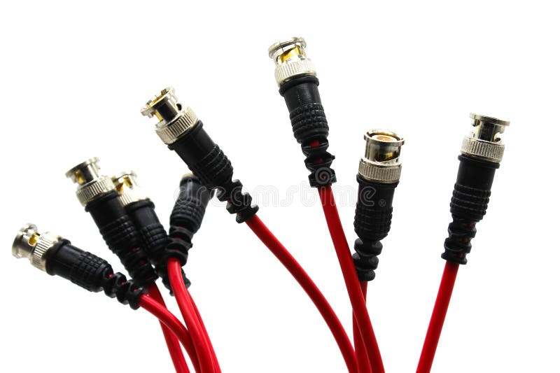 Conector Cctv Cable Bnc Con Cable De Cobre Aislado En Fondo Blanco ...