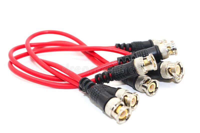 Conector Cctv Cable Bnc Con Cable De Cobre Aislado En Fondo Blanco ...