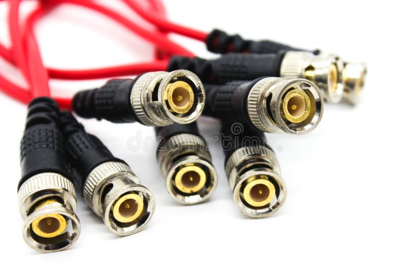 Conector Cctv Cable Bnc Con Cable De Cobre Aislado En Fondo Blanco ...