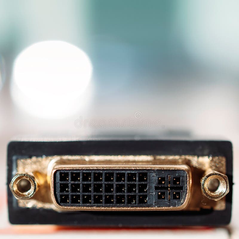 Conector da entrada de DVI imagem de stock. Imagem de extremo - 39465913